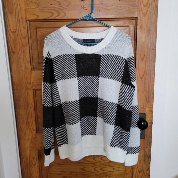 Sears | Sweaters | White Buffalo Check Sweater | Poshmark